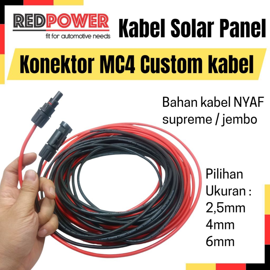 Jual Redpower kabel solar panel soket konektor MC4 connector panel ...