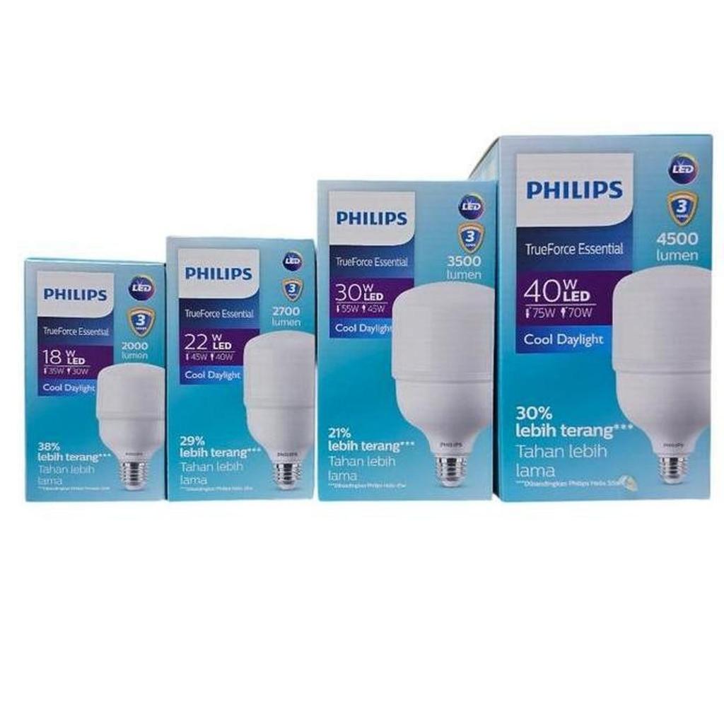 Jual Lampu Philips LED Bohlam True Force Essential Warna Putih 6500K ...
