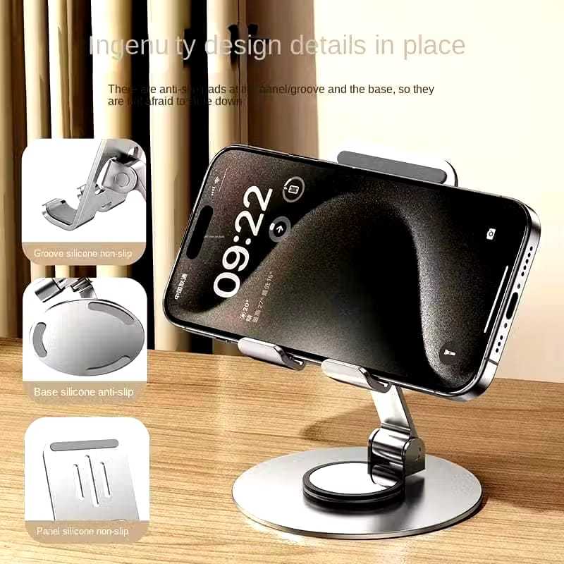 Jual POM Phone Holder Putar Stand Holder HP Metal Rotasi 360 Phone ...