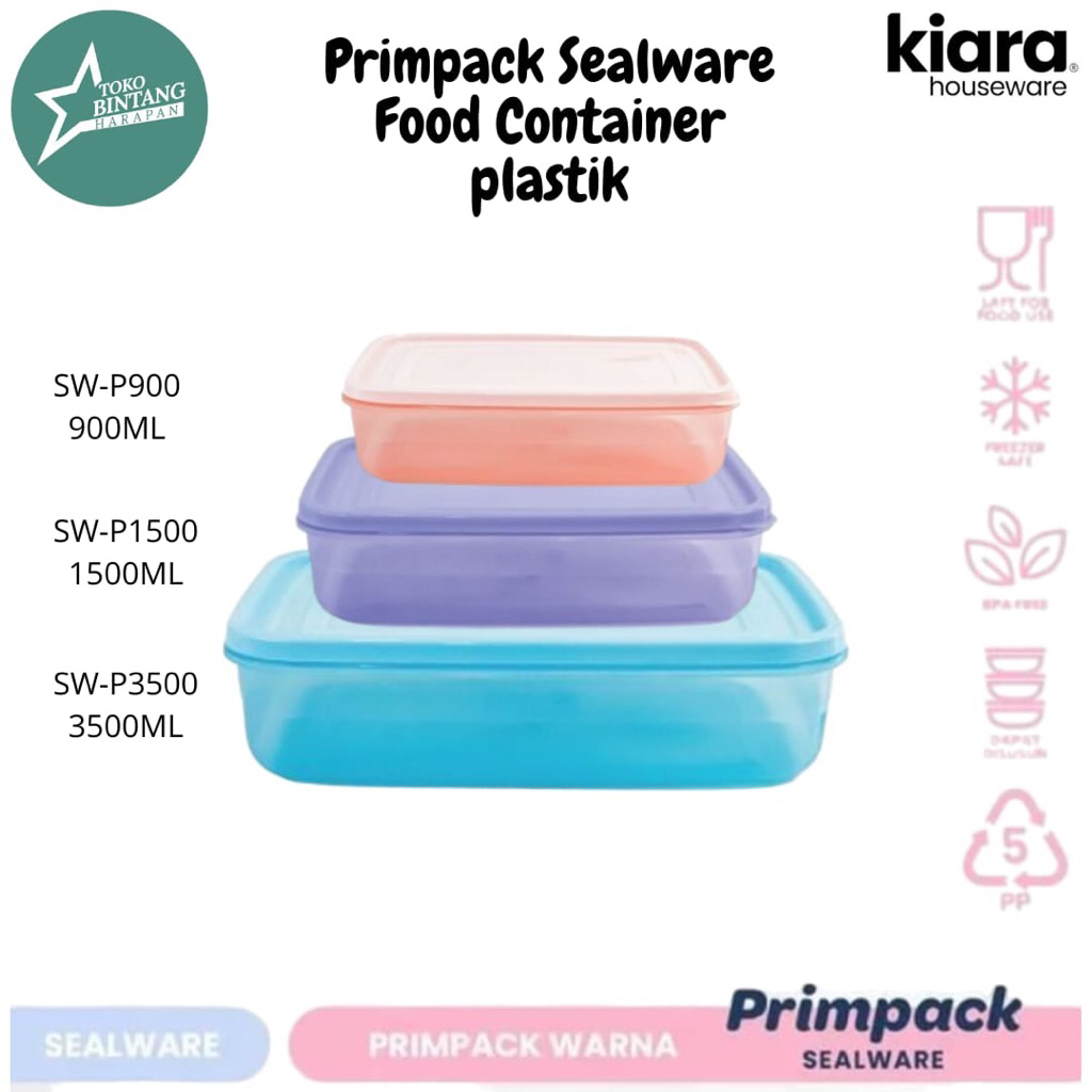 Jual Primpack Sealware/Wadah Makanan/Food Container/Sealware Plastik ...