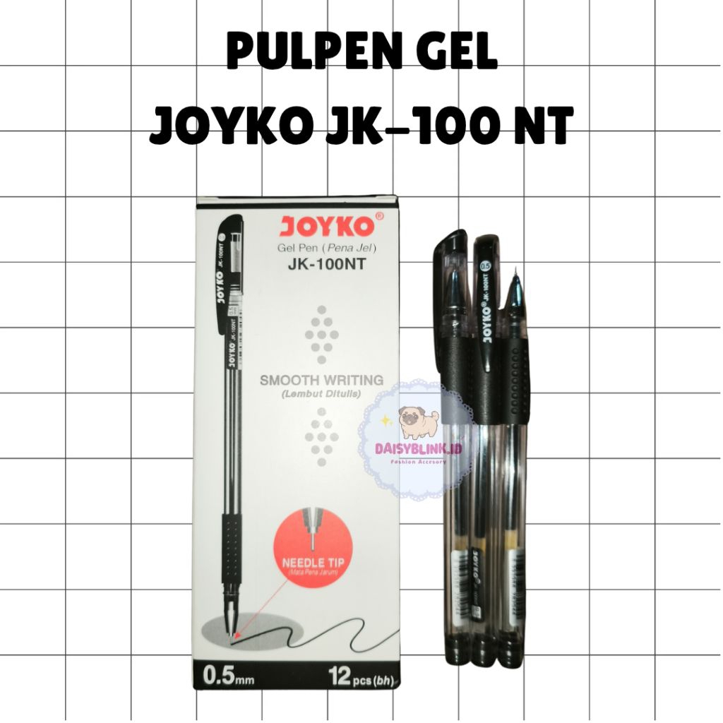 Jual Pulpen Gel Runcing JOYKO bolpoin gel pen gel hitam JOYKO JK-100/JK ...