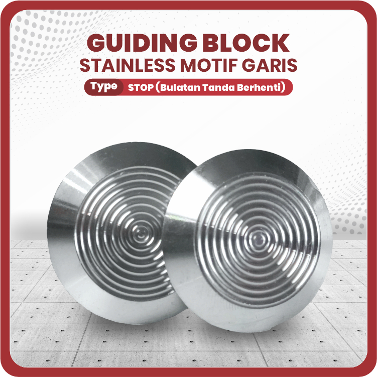 Jual Guiding Block Stop Block Tactile Stainless Steel Penanda Lantai ...