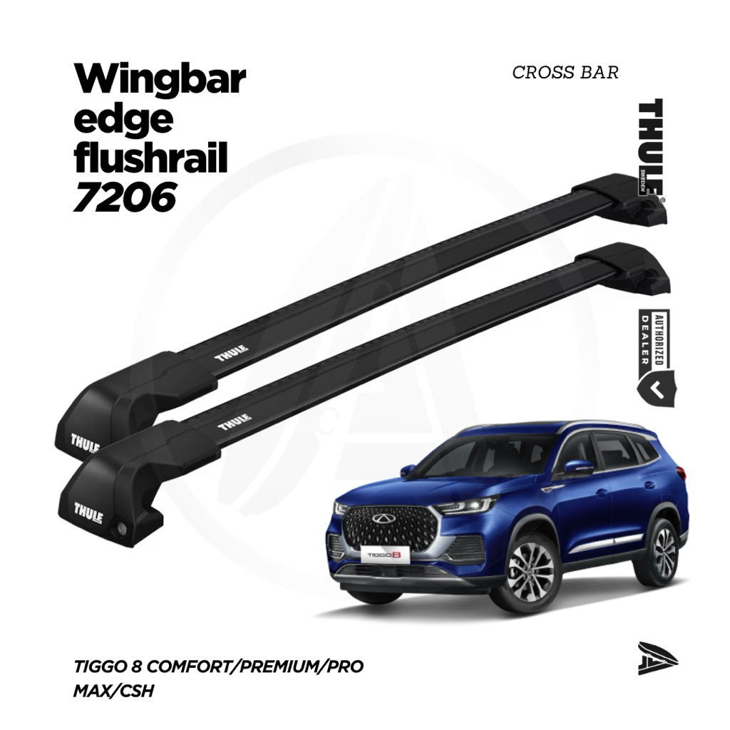 Jual Thule Cross bar set Wingbar Evo Flush Rail 7206 Chery Tiggo 8 ...