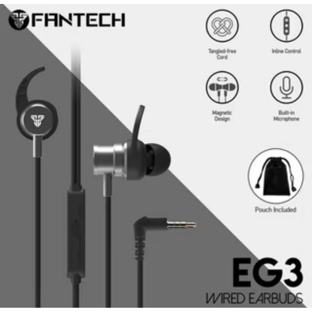 Jual Fantech Earphone EG3 Earbuds Premium Alluminium Alloy Magnetic ...