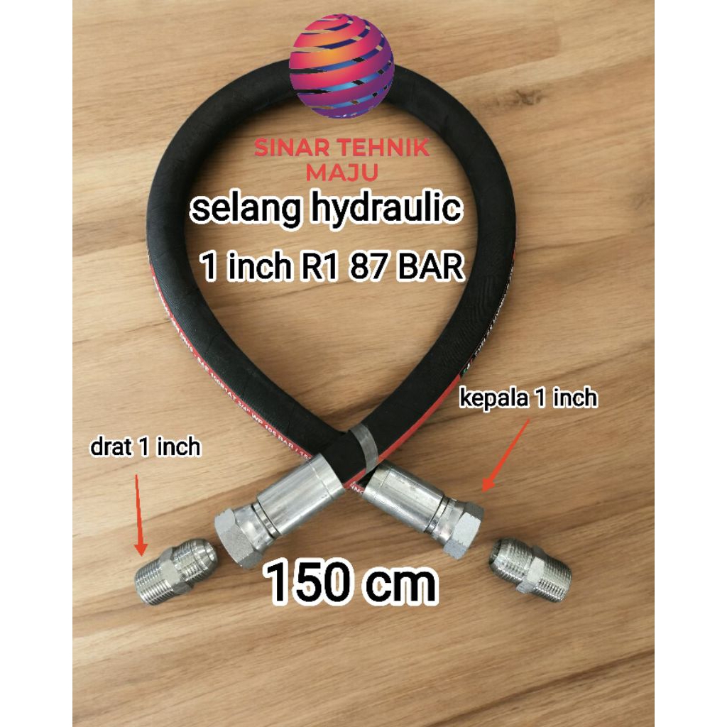 Jual selang 1 inch R1 panjang 150 cm dan doubel nepel | Shopee Indonesia