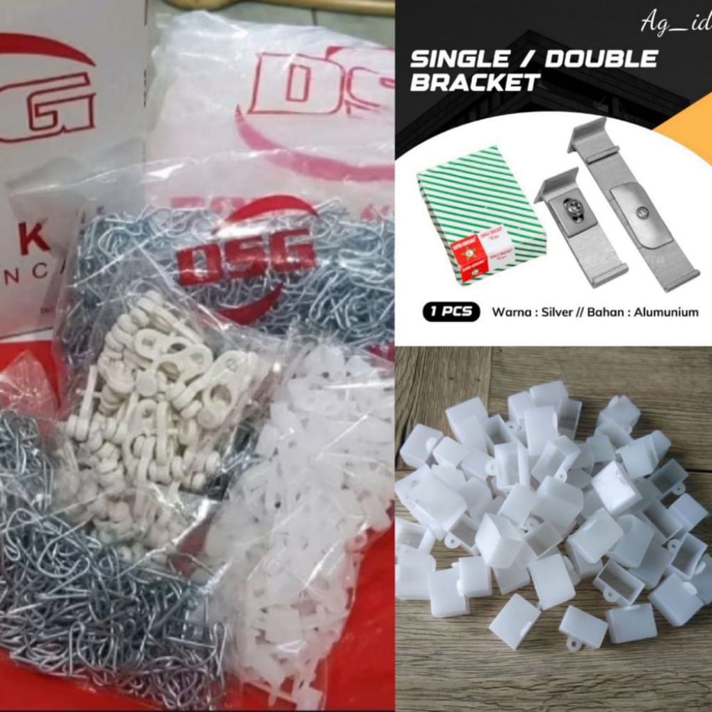 Jual Kawat S Cantolan Vitrase Gorden PlisKet Penyangga Double Batang ...