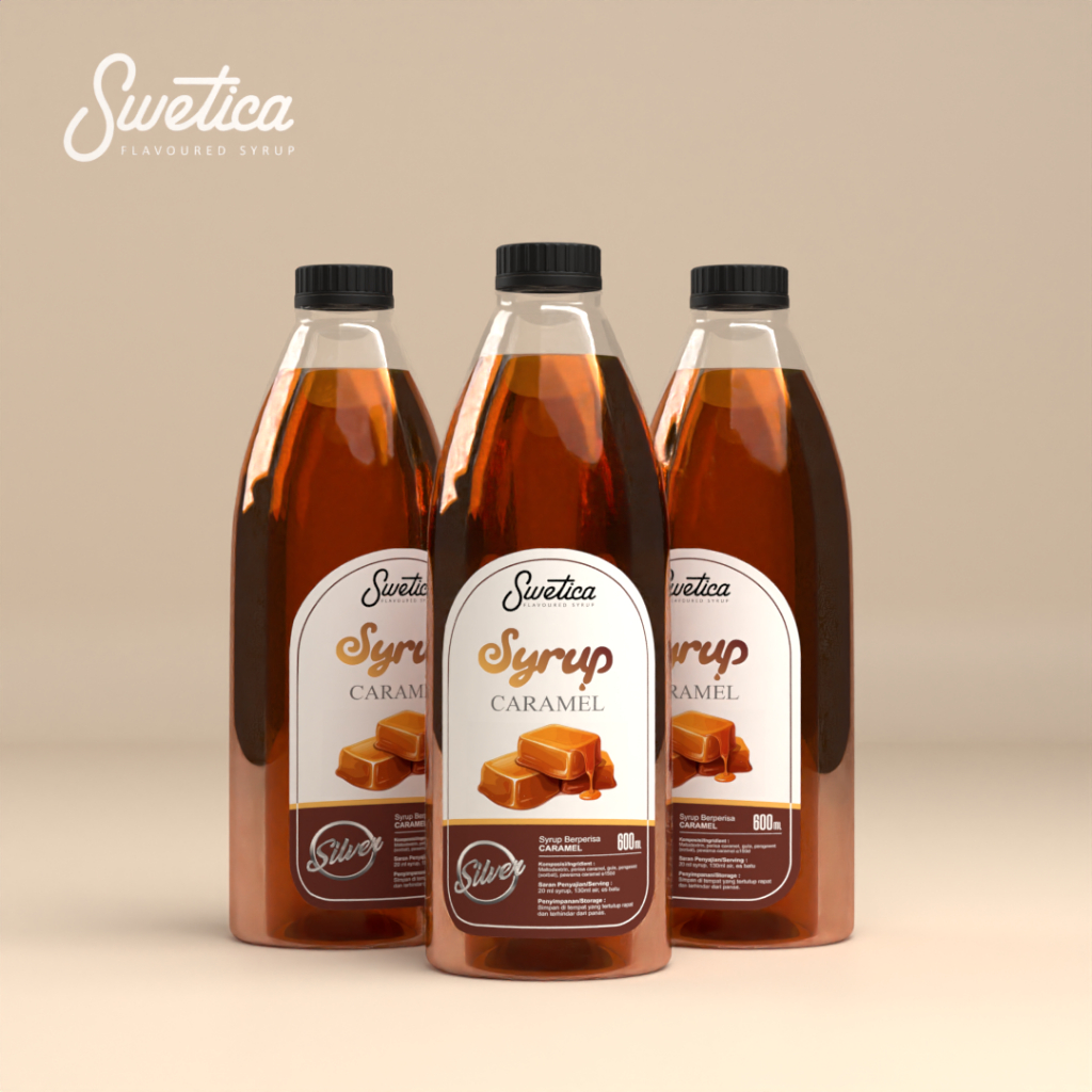 Jual Caramel Syrup Swetica Silver 600ml |Sirup Rasa Karamel Campuran ...