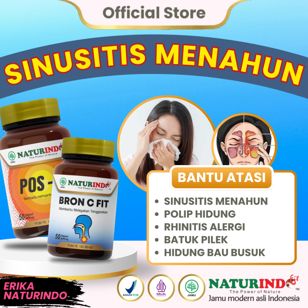 Jual Herbal Sinusitis Menahun Polip Hidung Rhinitis Alergi Batuk Pilek ...