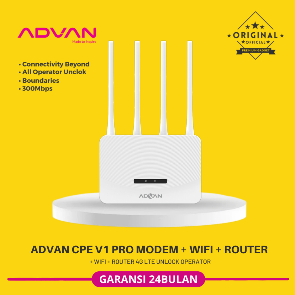 Jual ADVAN CPE V1 PRO MODEM + WIFI + ROUTER 4G LTE UNLOCK OPERATOR ...
