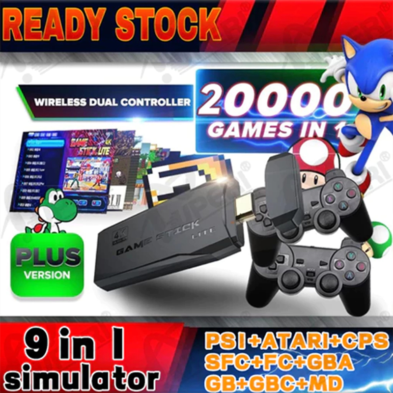 Jual Stik Game 4K Terbaru | 20300+ Game PSP/PS1/GBA | 2 Wireless ...