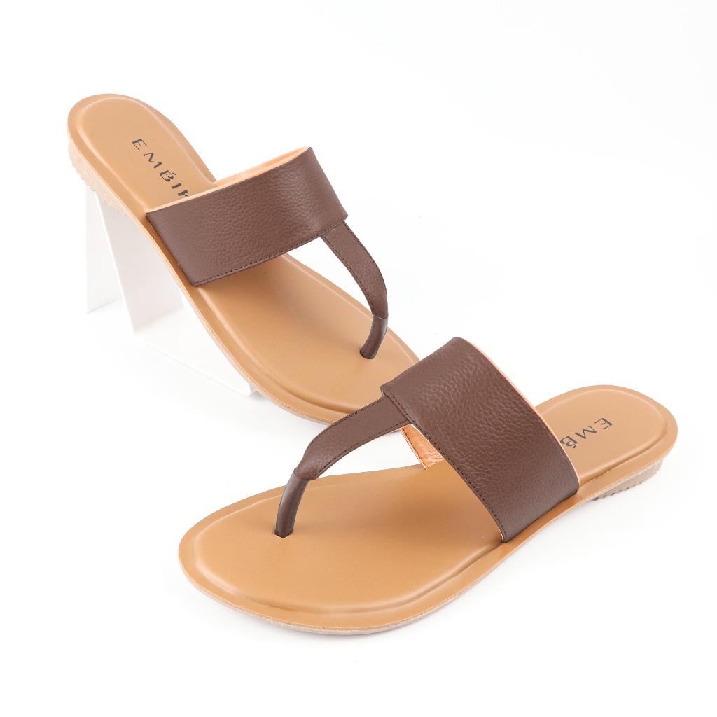 Jual EMBIKU JEPIT OLALA - Sandal Flat Teplek Wanita Kulit Sendal Jepit ...