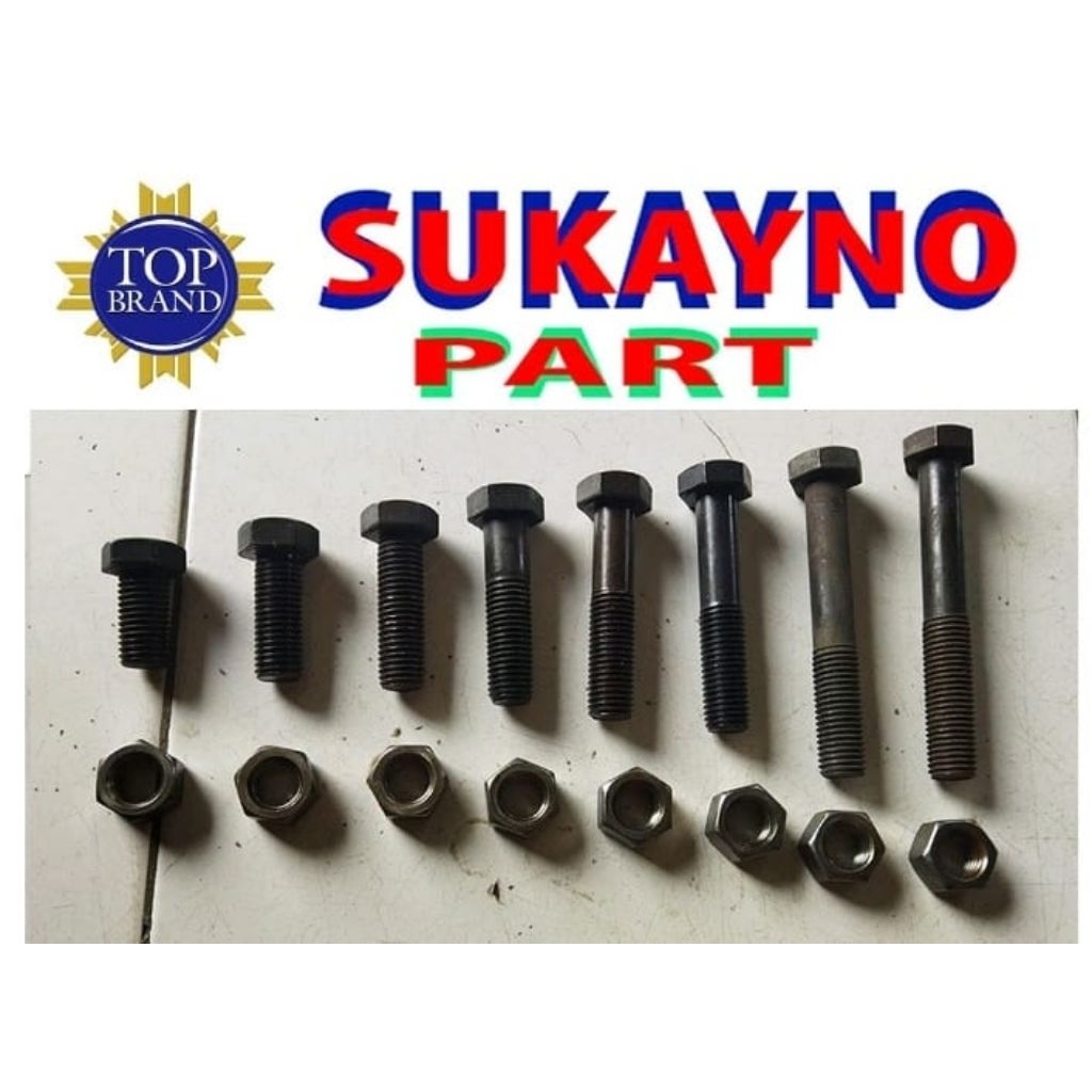 Jual Baut +mur Nc m1/4x3/4 - m1/4x4, (m6 drat kasar) | Shopee Indonesia