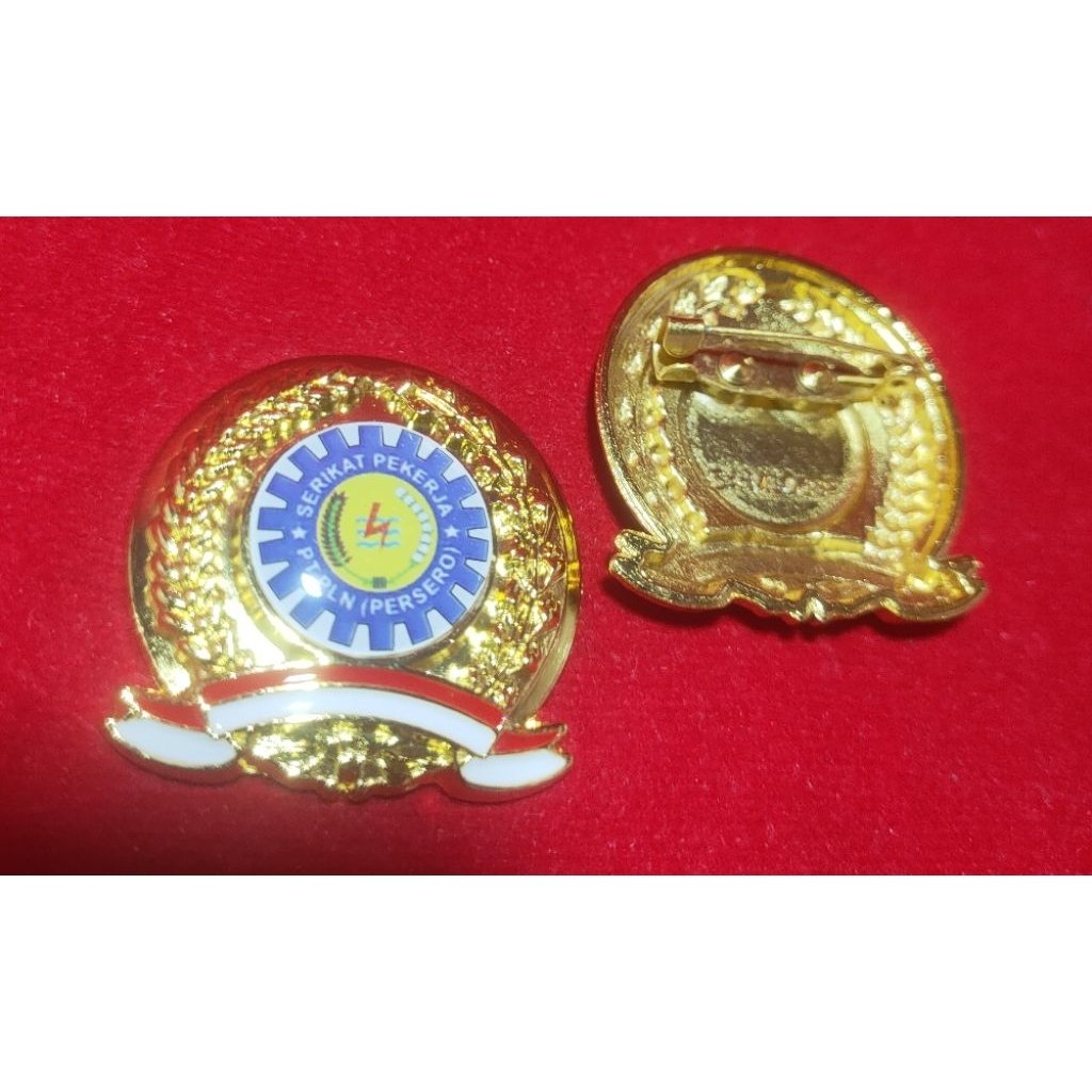 Jual pin serikat pekerja PT PLN Persero model padi dan kapas | Shopee ...