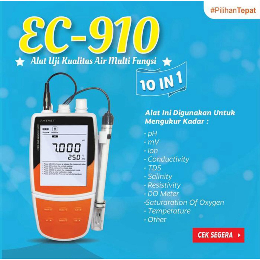 Jual Amtast EC910 Alat Water Test Kit All In One / Pengukur Kadar Air ...