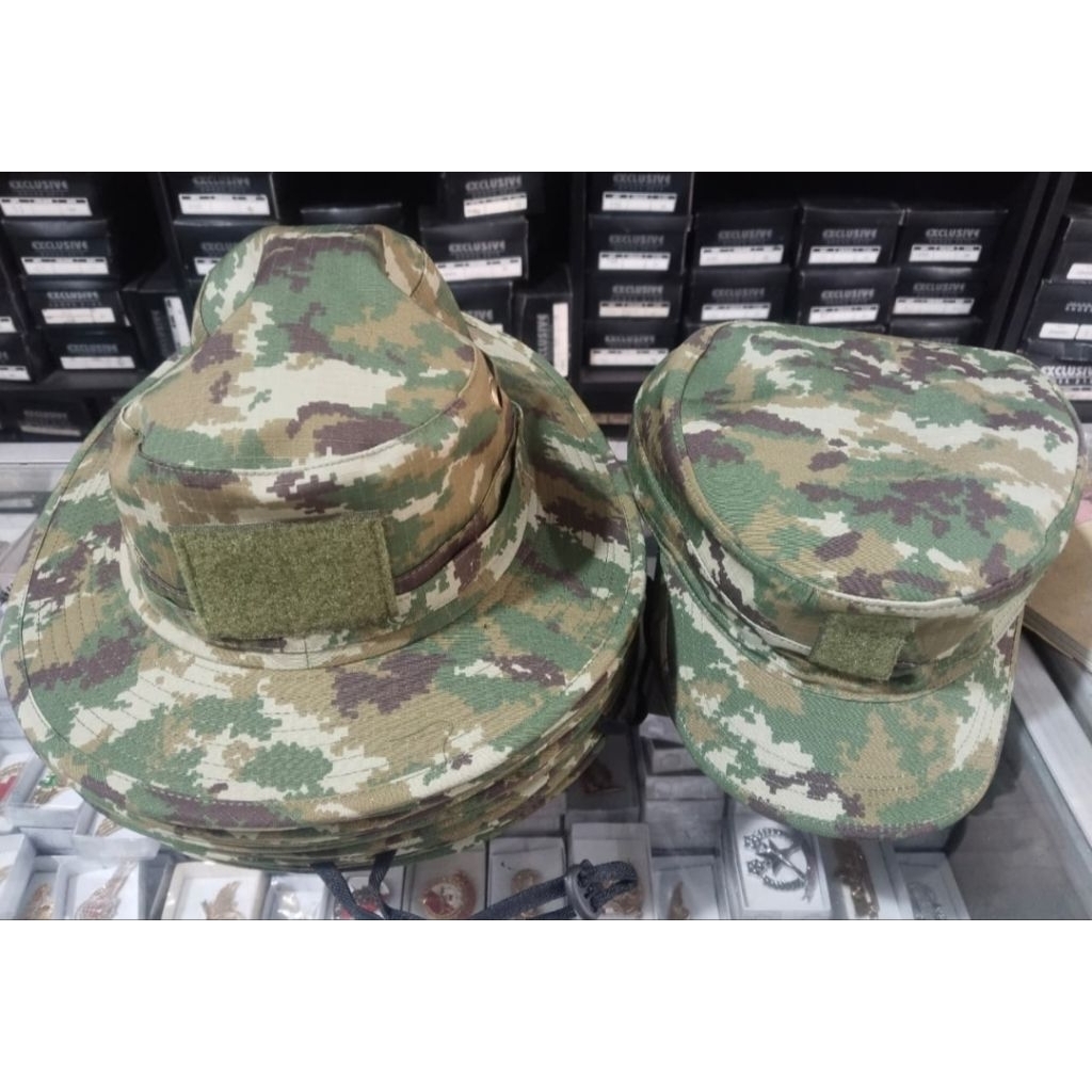 Jual Topi pet PDL tni ad TERBARU | Topi rimba loreng nkri terbaru bahan ...