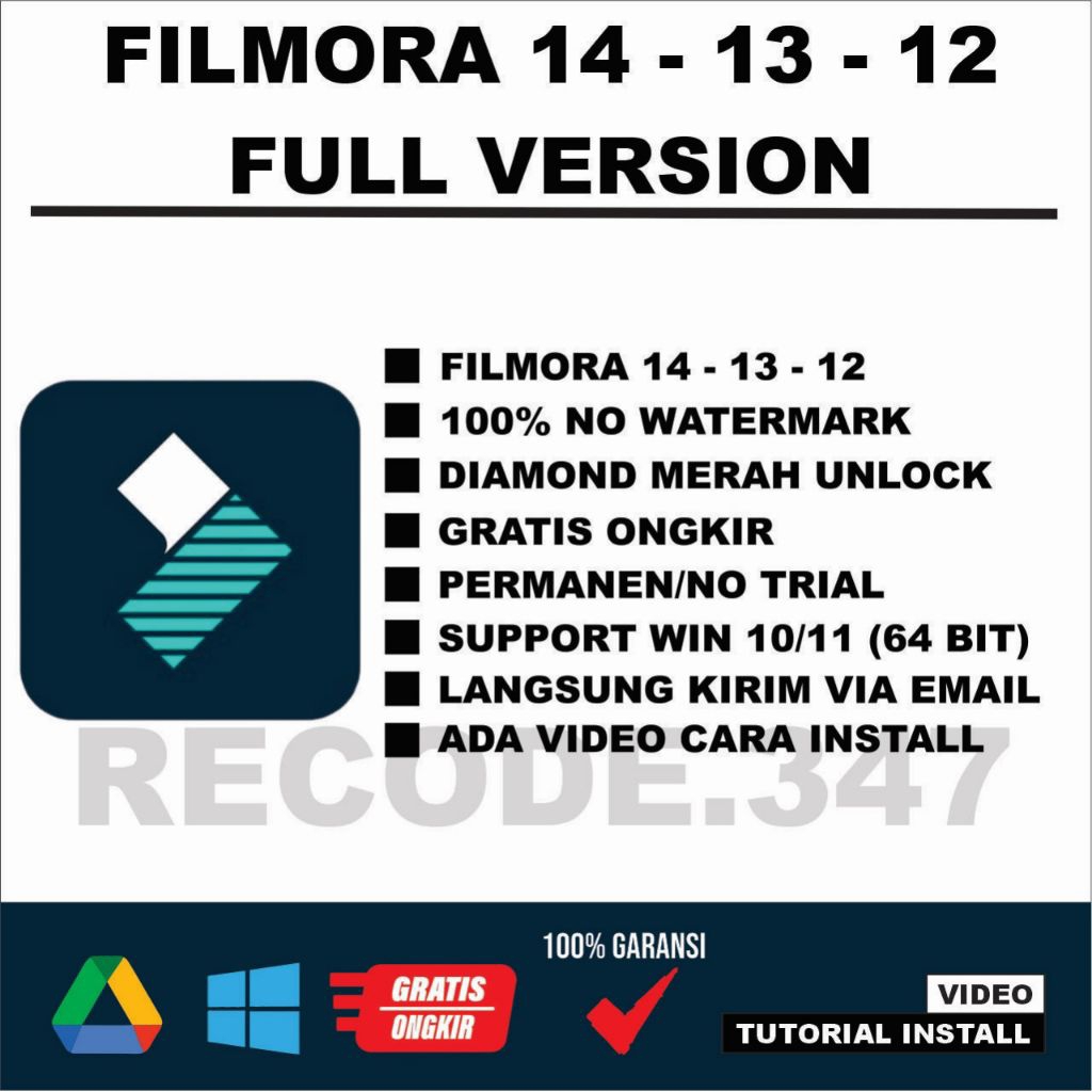 Jual Filmora 14 13 12 Full Version No watermark | Shopee Indonesia