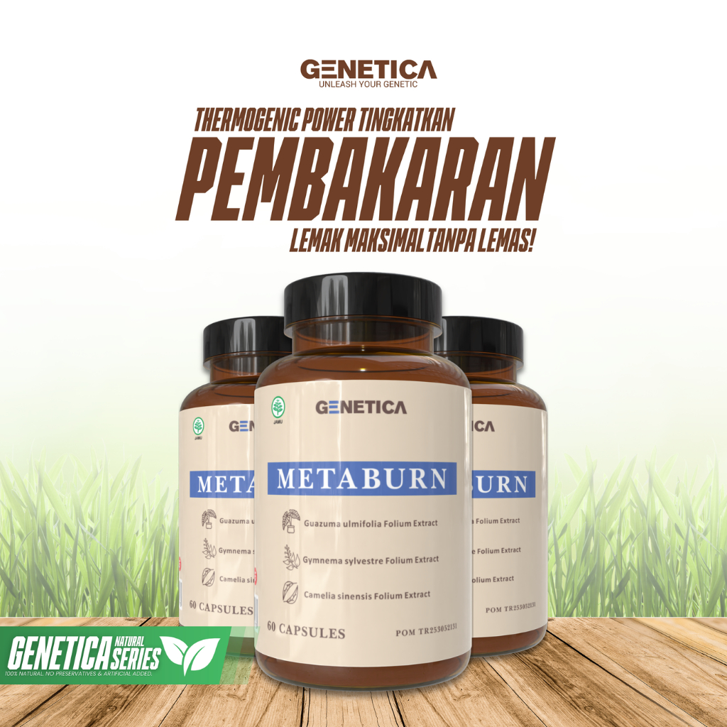 Jual Genetica Meta Burn 60 Kapsul Suplemen Diet Herbal Alami BPOM Halal ...