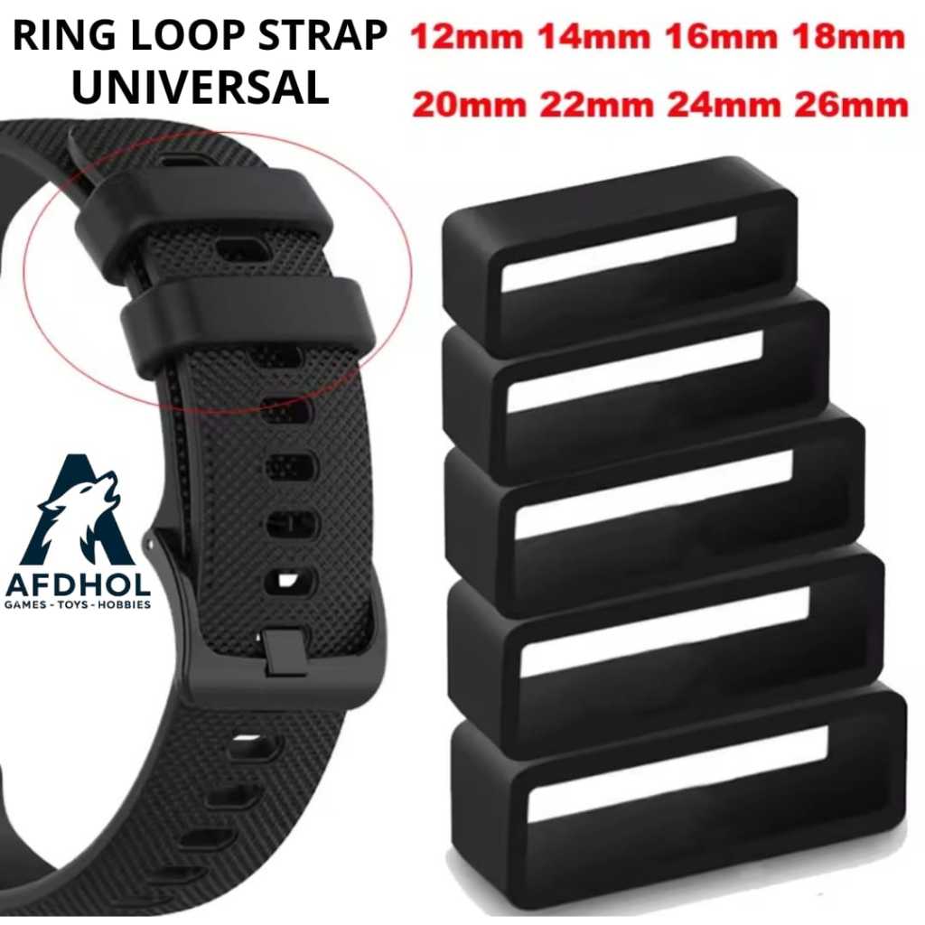 Jual RING LOOP SILICONE STRAP 16MM 18MM 20MM 22MM 24MM 26MM 28MM 30MM ...