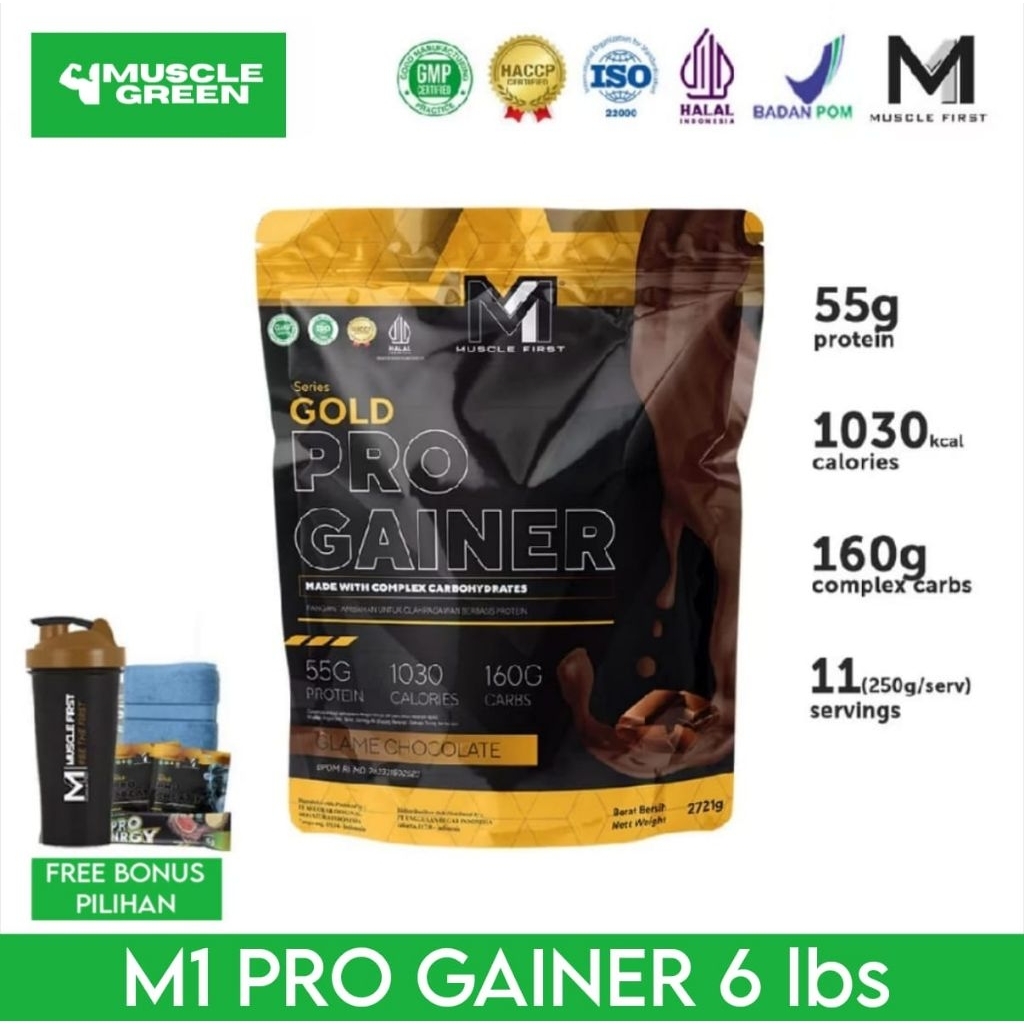 Jual Muscle First Pro Gainer 6 lbs 2.721 gram - MuscleFirst M1 Susu ...