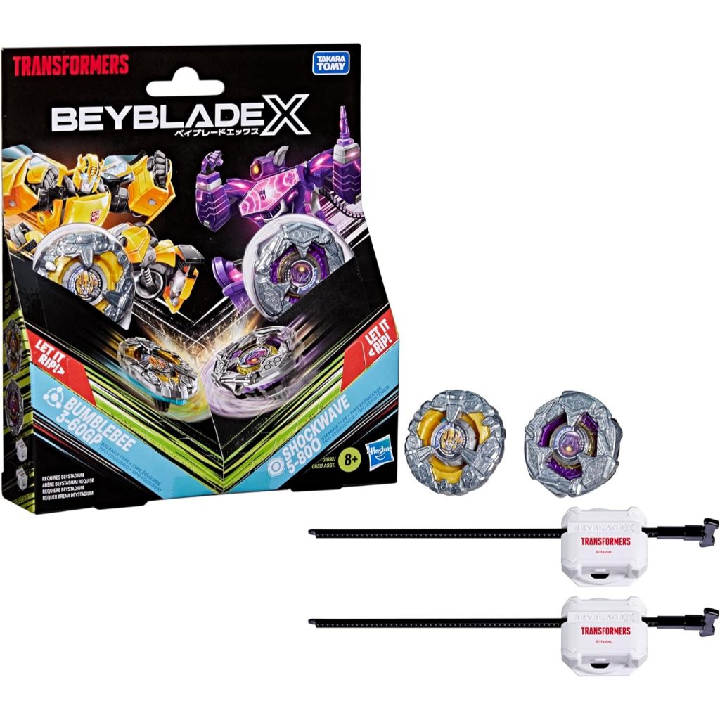 Jual Beyblade X and Transformers Collab, Bumblebee 3-60GP vs. Shockwave ...