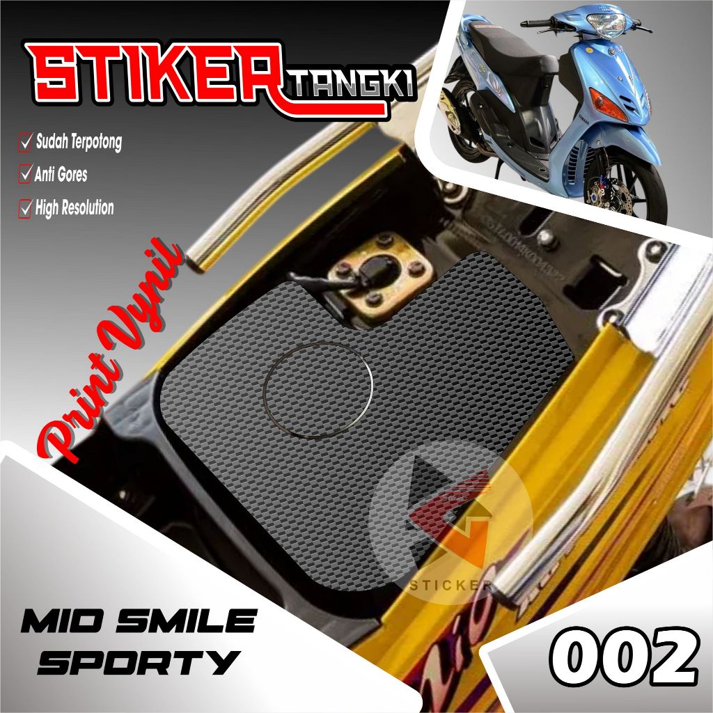 Jual Stiker Mio Sporty Mio Smile Stiker Cover Tangki Model Carbon Fiber ...