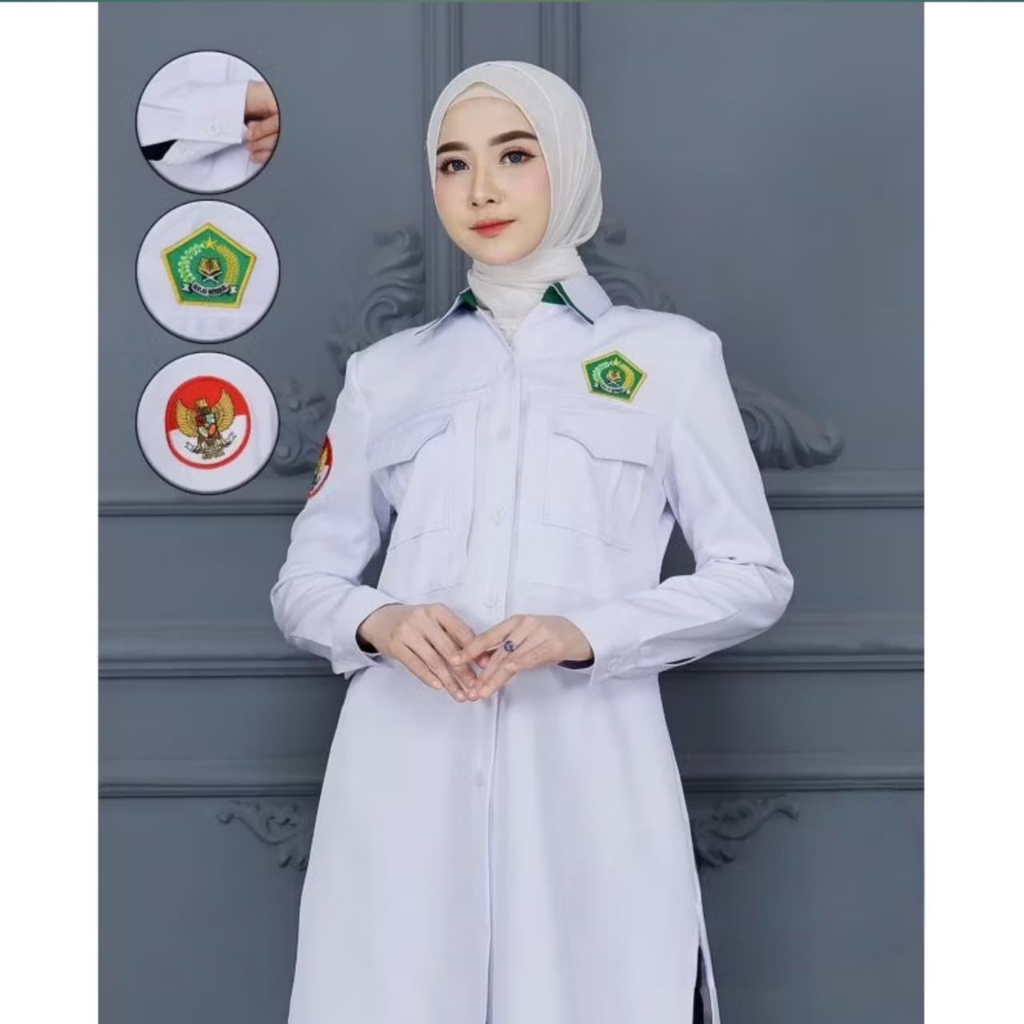 Jual Tunik pdh pakaian dinas seragam kemenag terbaru wanita kemeja ...