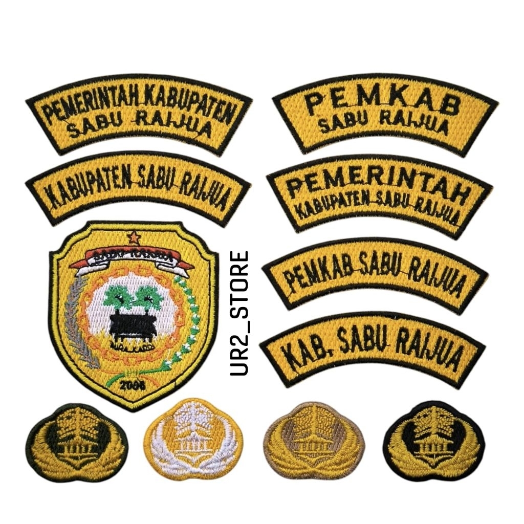 Jual BORDIR BADGE EMBLEM ATRIBUT ASN PNS LOGO KABUPATEN SABURAIJUA ...