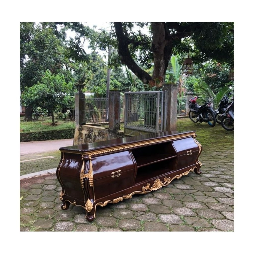 Jual Bufet TV Rococo Classic Eropa Style Kayu Jati | Shopee Indonesia