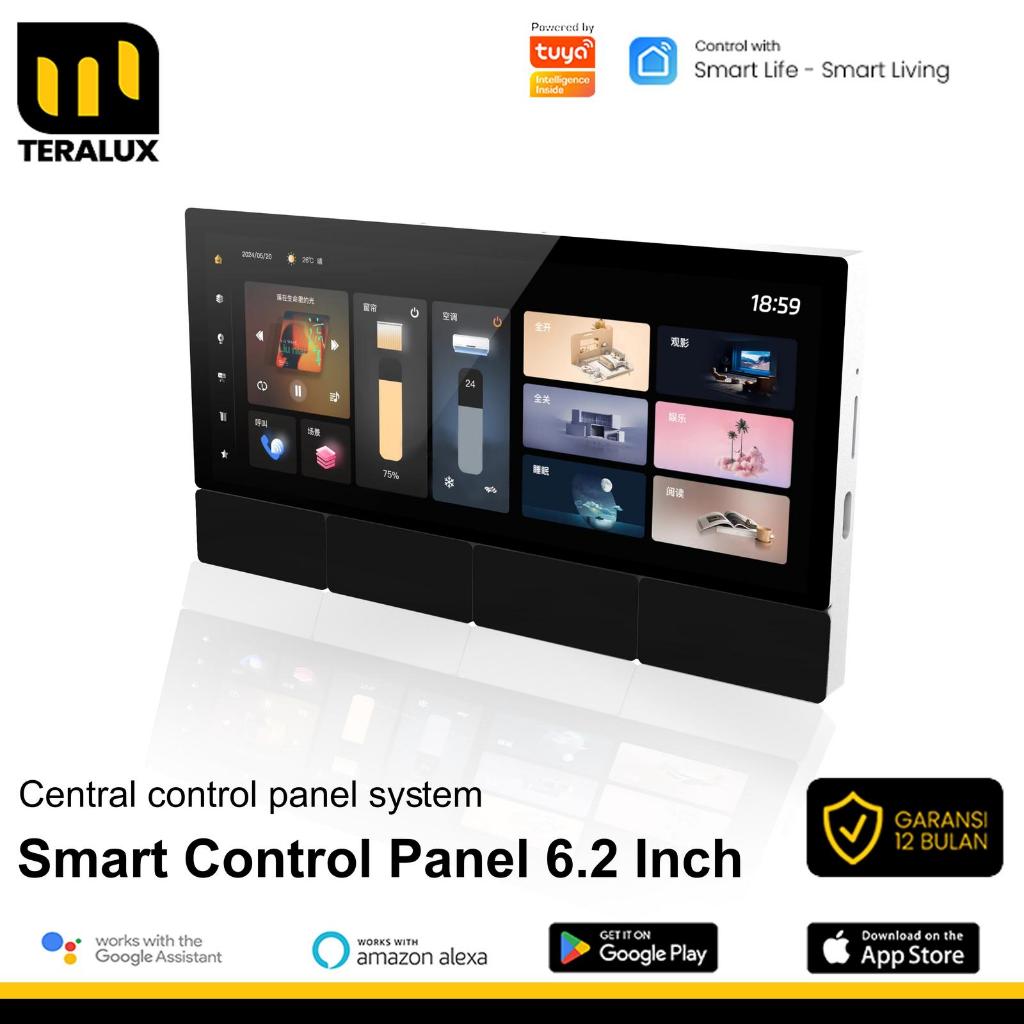 Jual TERALUX Smart Control Panel 6.2 Inch Wall Touch Pad Zigbee Gateway ...