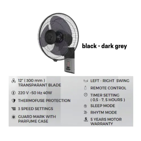 Jual WALL FAN / KIPAS ANGIN DINDING MASPION 12 INCH MWF 1207 RC ...