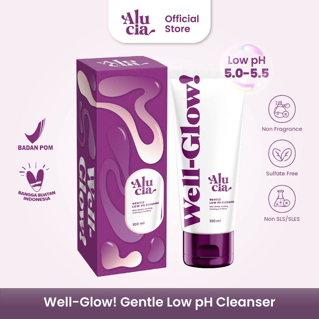 Jual ALUCIA | Well-Glow! Gentle Low pH Cleanser Facial Face Wash Sabun ...