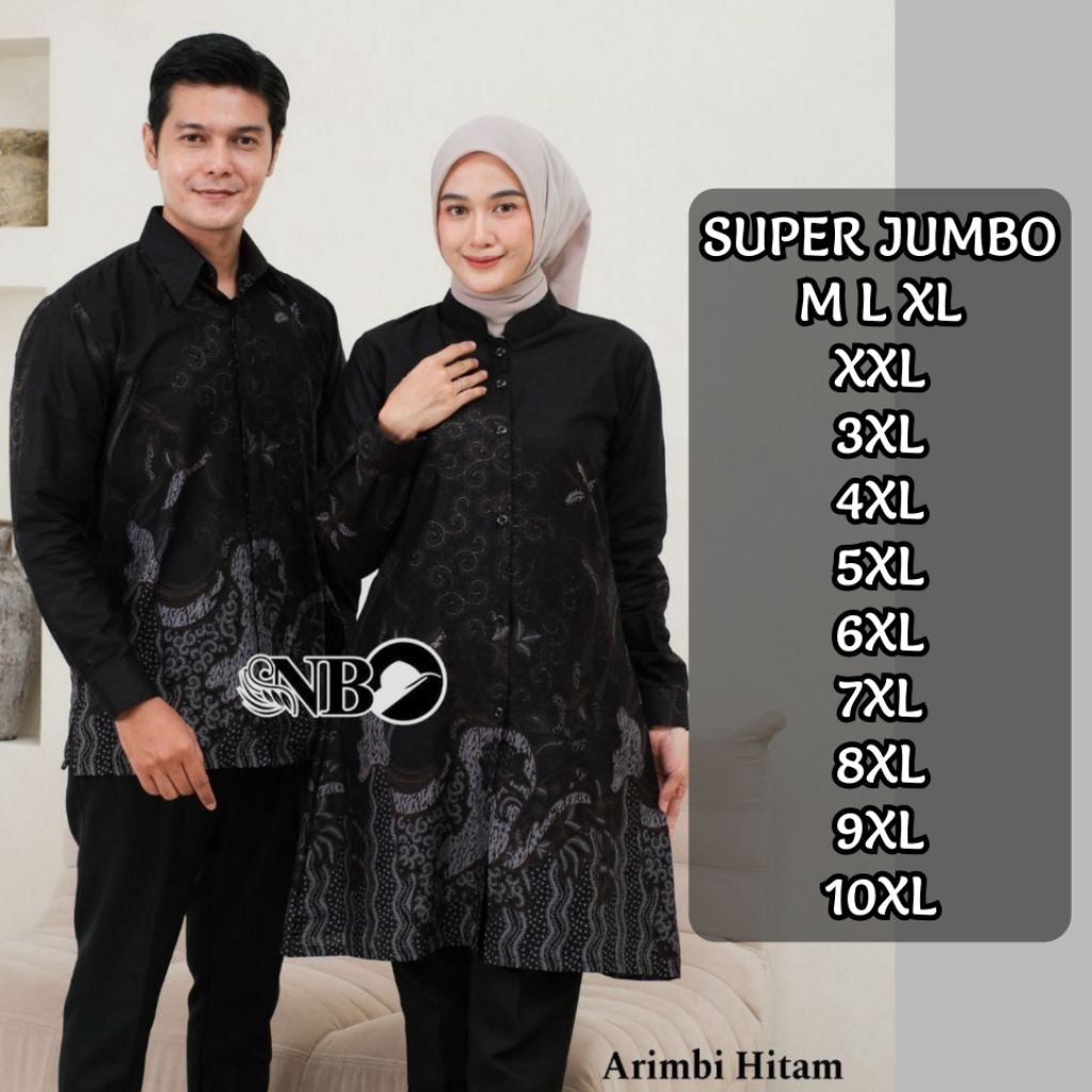 Jual Atasan Hitam Baju Batik Couple Cowok Cewek Kemeja Panjang Pria ...