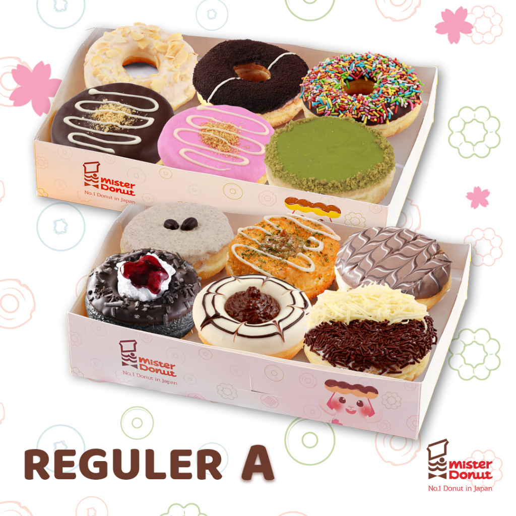 Jual MISTER DONUT - Paket 1 Lusin Donut (Reguler A) | Shopee Indonesia