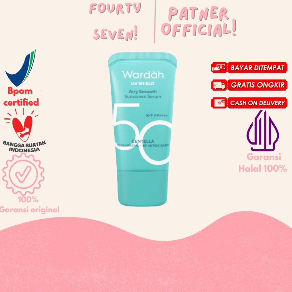 Jual Wardah UV Shield Airy Smooth Sunscreen Serum SPF 50 PA ...