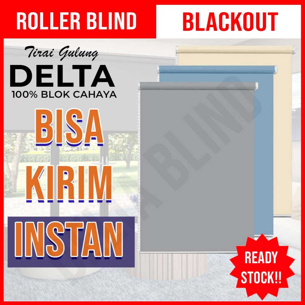 Jual Roller Blind Blackout DELTA Tidak Tembus Cahaya - Tirai Gulung ...