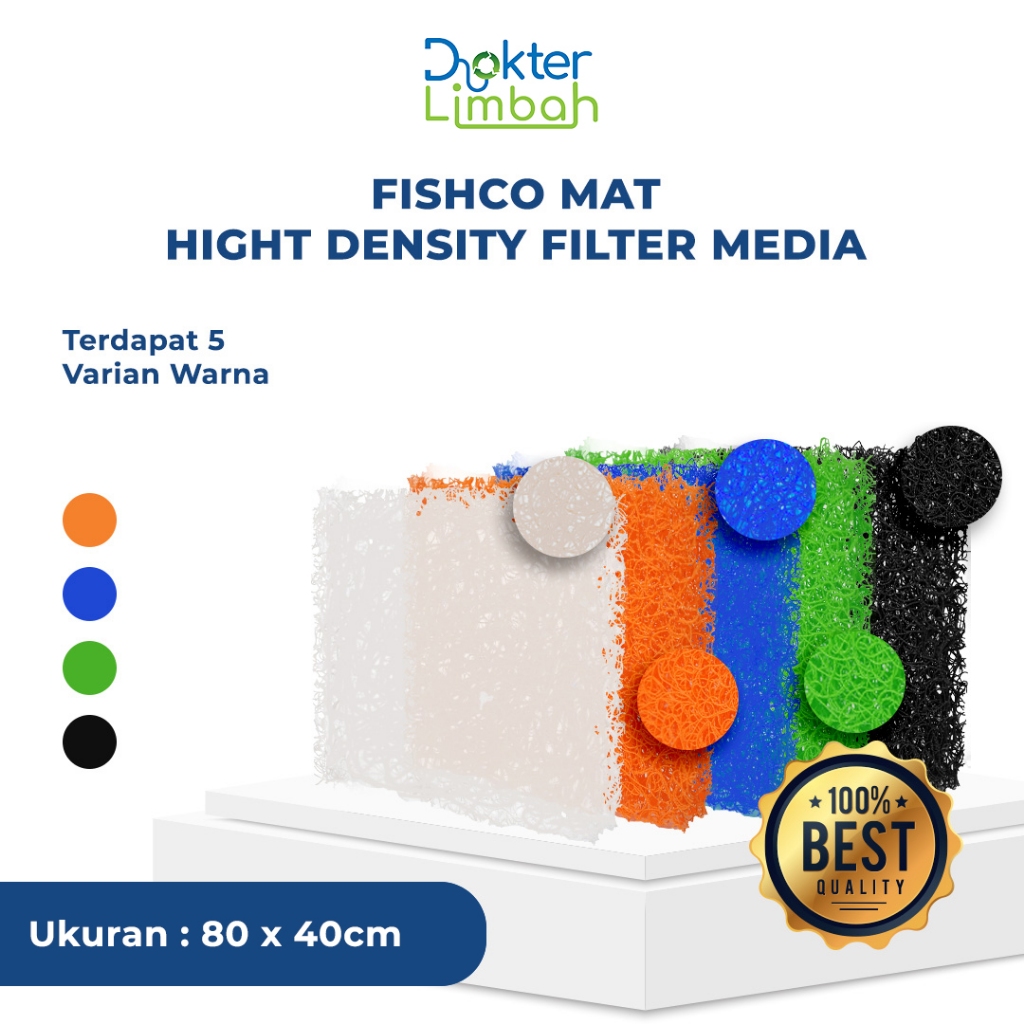 Jual FishCO Mat Hi-Density Media Filter Biru Spiral japmat Kolam 80x40 ...
