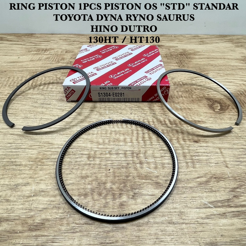 Jual RING PISTON ( HARGA 1PCS PISTON ) OS STD TOYOTA DYNA RYNO SAURUS HINO DUTRO 130HT 130HD HT ...