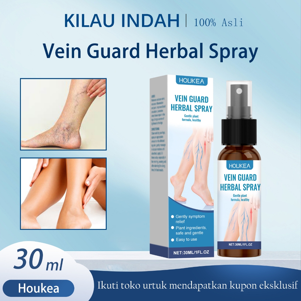 Jual Houkea Vein Guard Herbal Spray 30ml - Spray Vena Varises Kaki ...