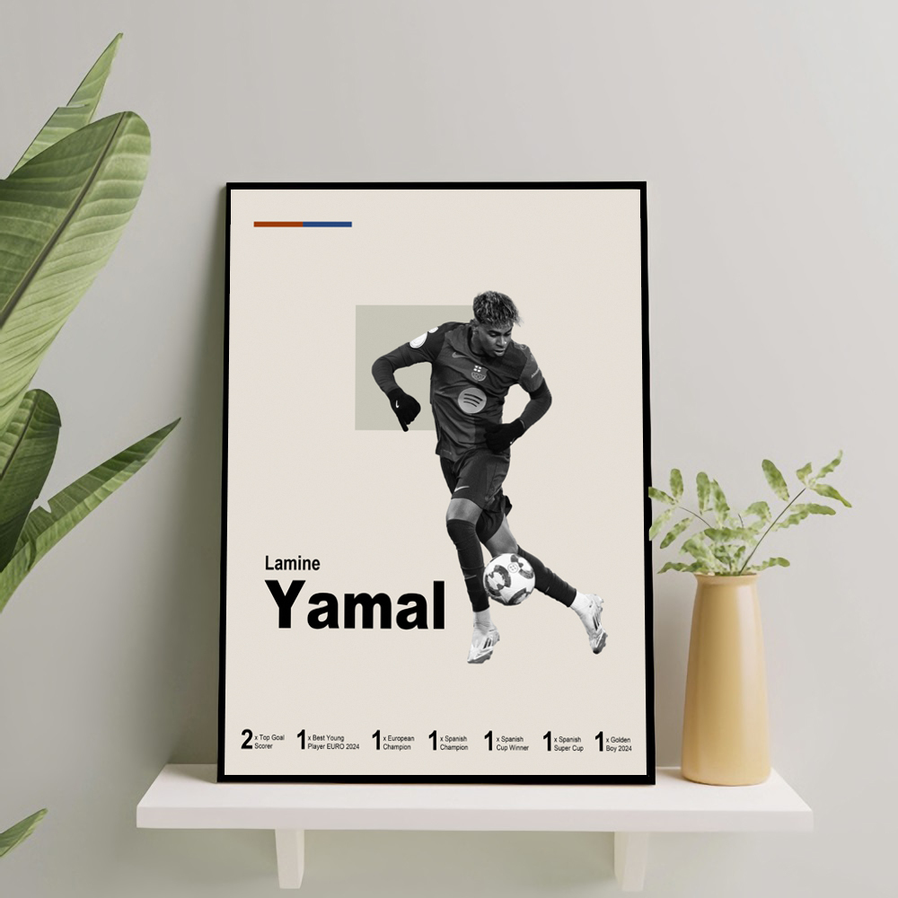 Jual Poster Frame Bola Lamine Yamal | Shopee Indonesia