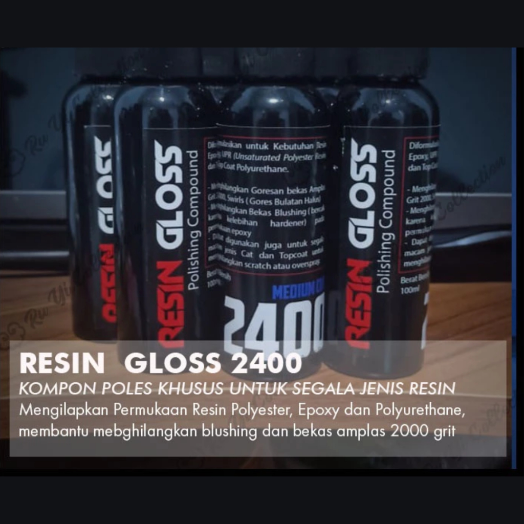 Jual RESIN GLOSS 100 ML / OBAT POLES KOMPON COMPOUND RESIN | Shopee ...