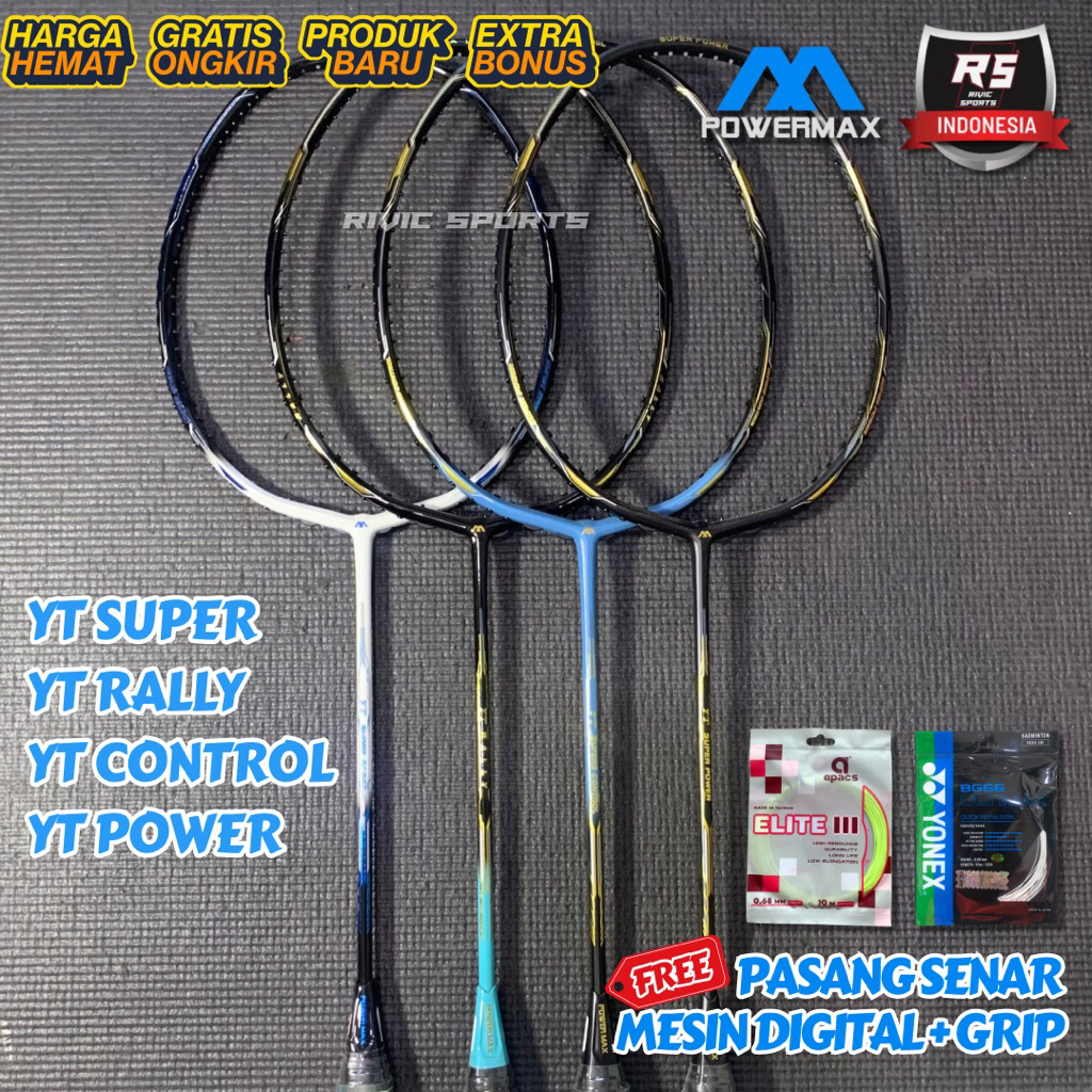Jual Raket POWERMAX YT SERIES SPEED RALLY CONTROL POWER 33LBS Power Max ...