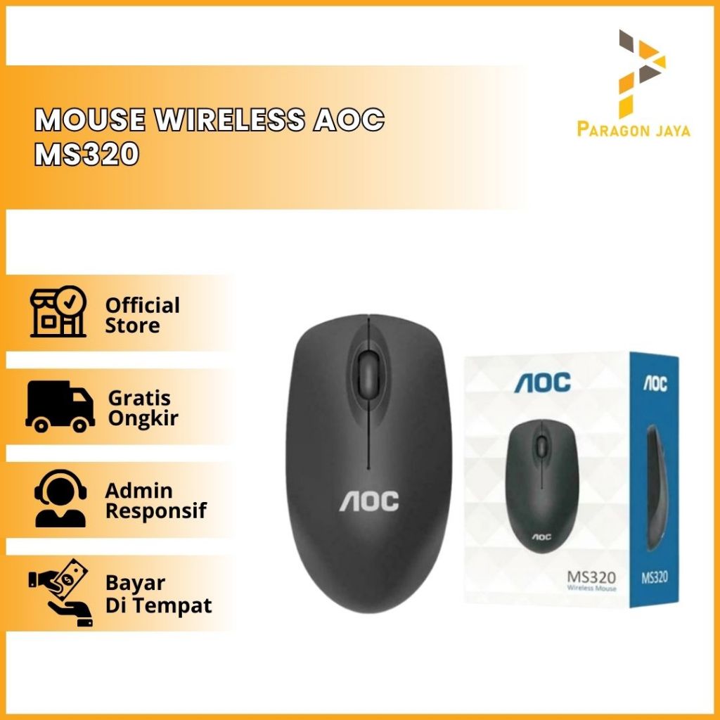 Jual Mouse Wireless AOC MS320 Wireless Mouse 2.4GHz USB Receiver ...
