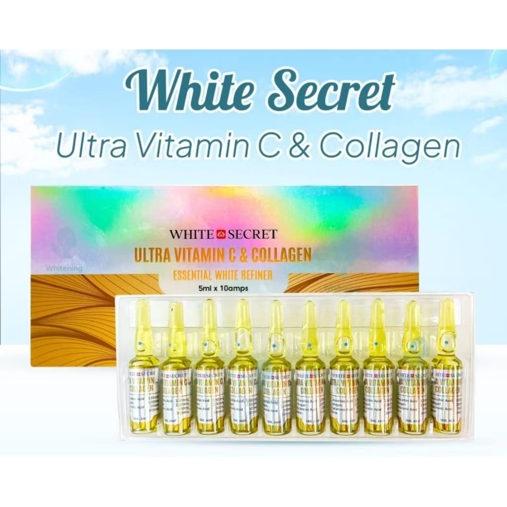 Jual white secret ultra vitamin c collagen ampul coklat white secret ...