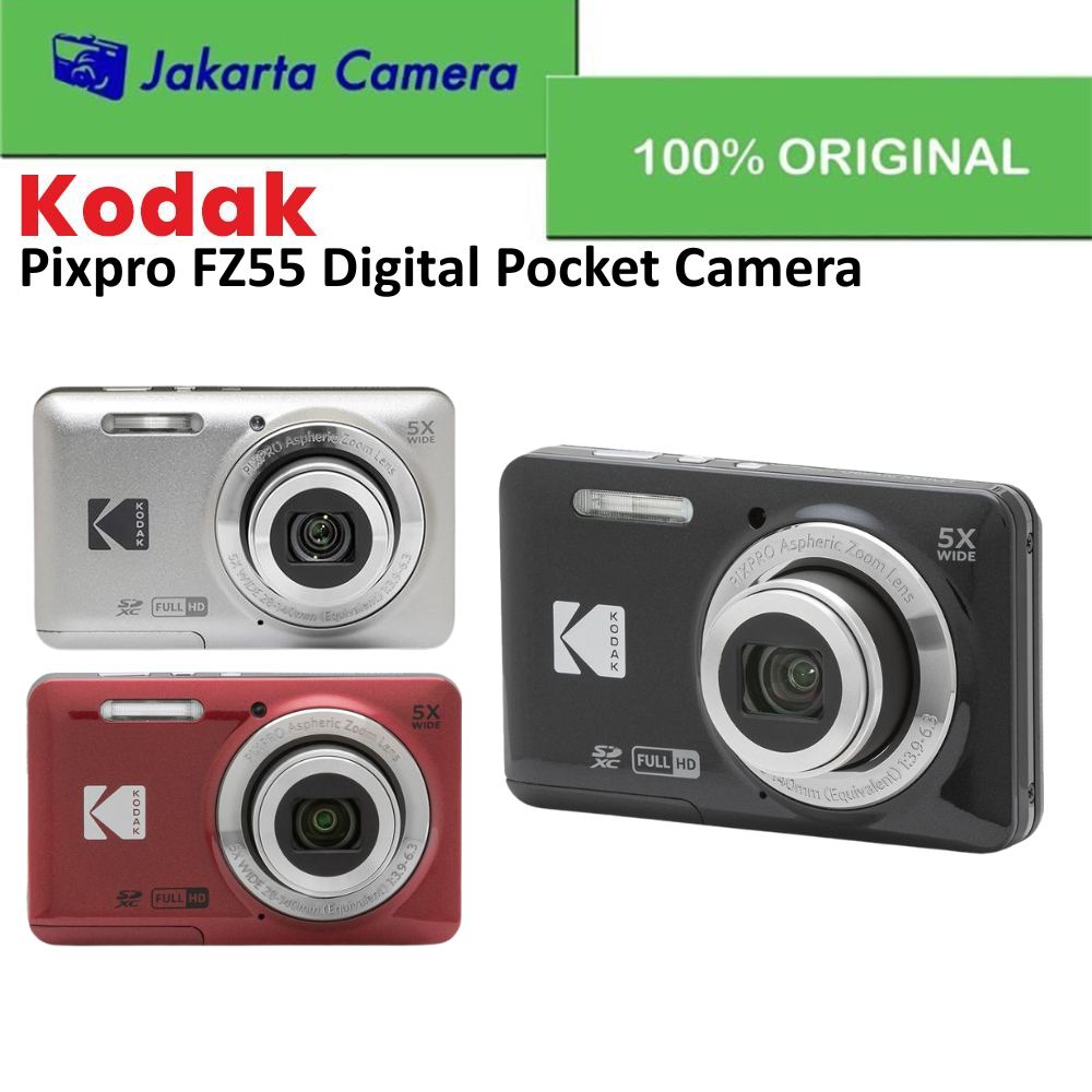 Jual KODAK Pixpro FZ55 Digital Pocket Camera | Shopee Indonesia