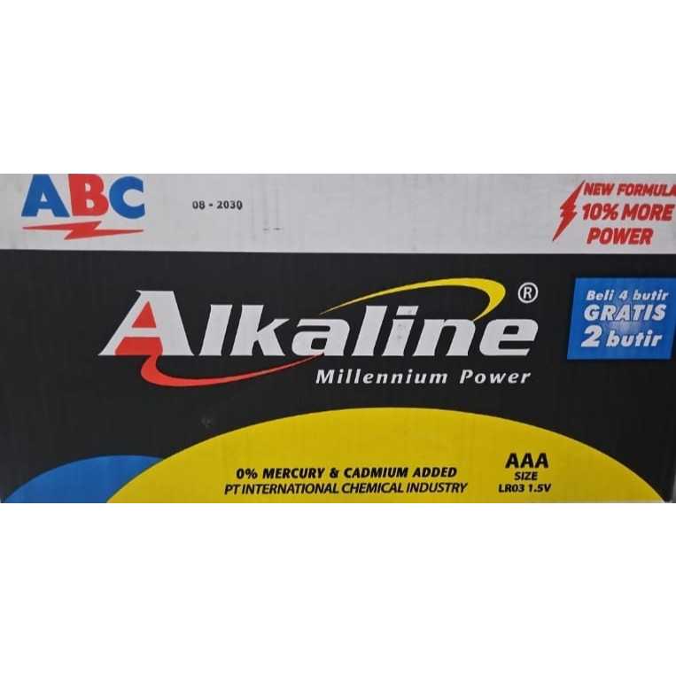 Jual Batu Baterai ABC alkaline AAA 1 Karton = 72 Pack x 6 butir = 432 ...