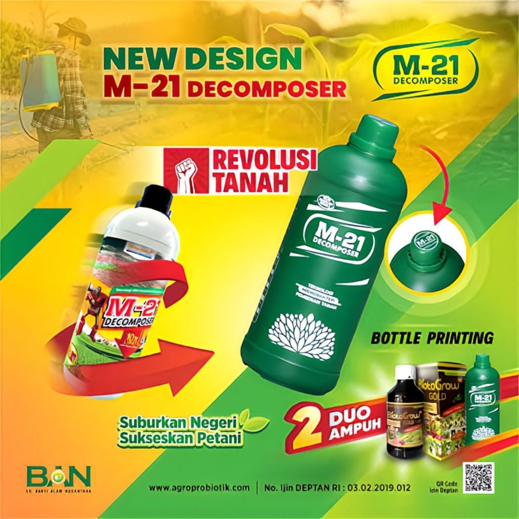 Jual M21 DEKOMPOSER 1LT bila order 1BOX [ 12 BTL ] Free Kaos Request di ...