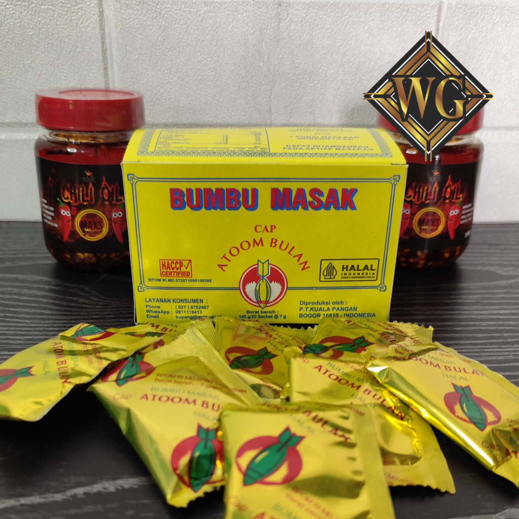 Jual Bumbu Masak Cap Atoom Bulan 1 Box Atom Bulan Isi 20 Sachet @7gr ...