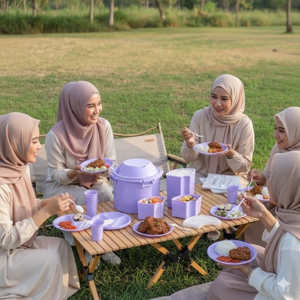 Jual original from malaysia 32 in 1 picnic set rantang piknik set ...