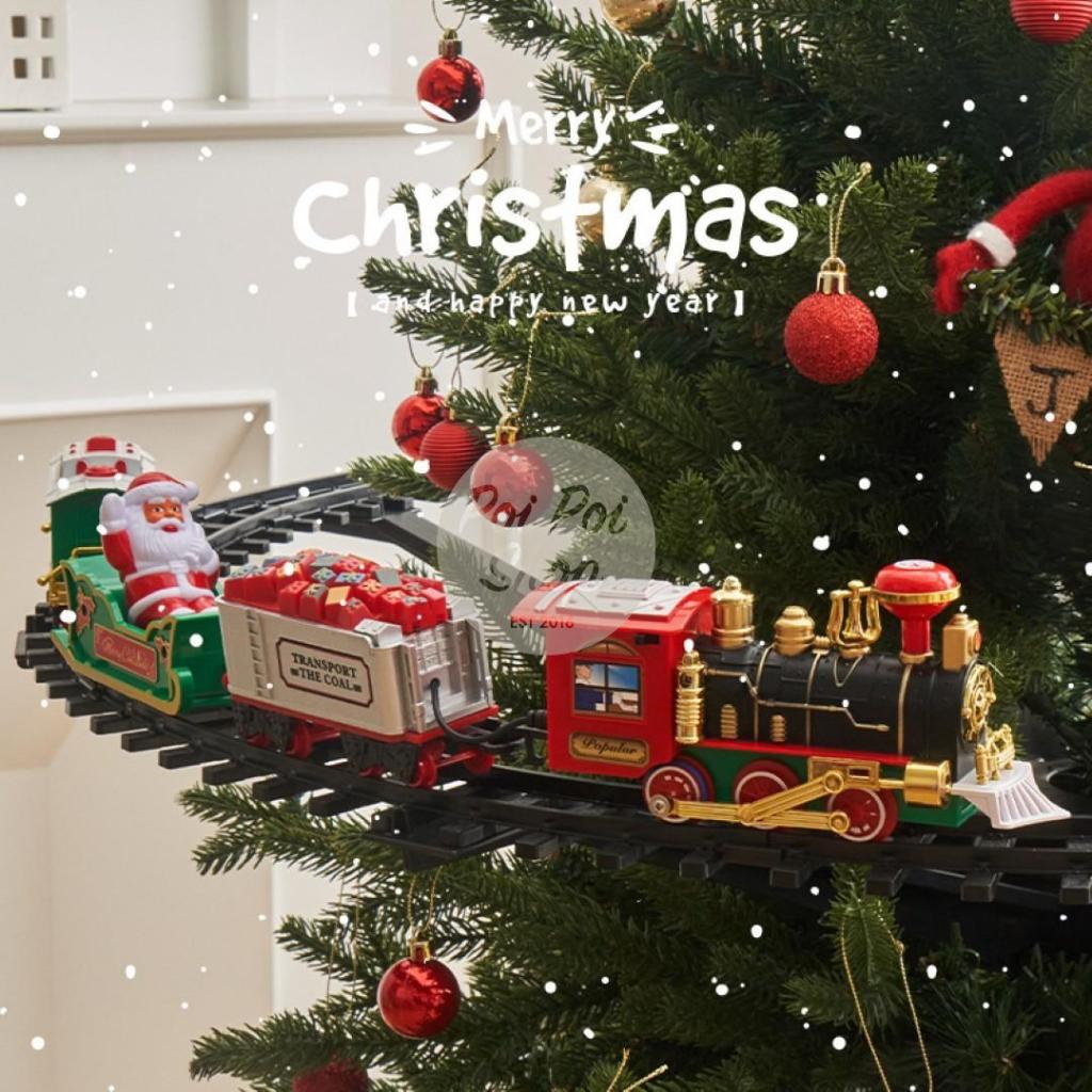 Jual Mainan Kereta Api Natal Christmas Tree Train Kereta Uap Steam ...