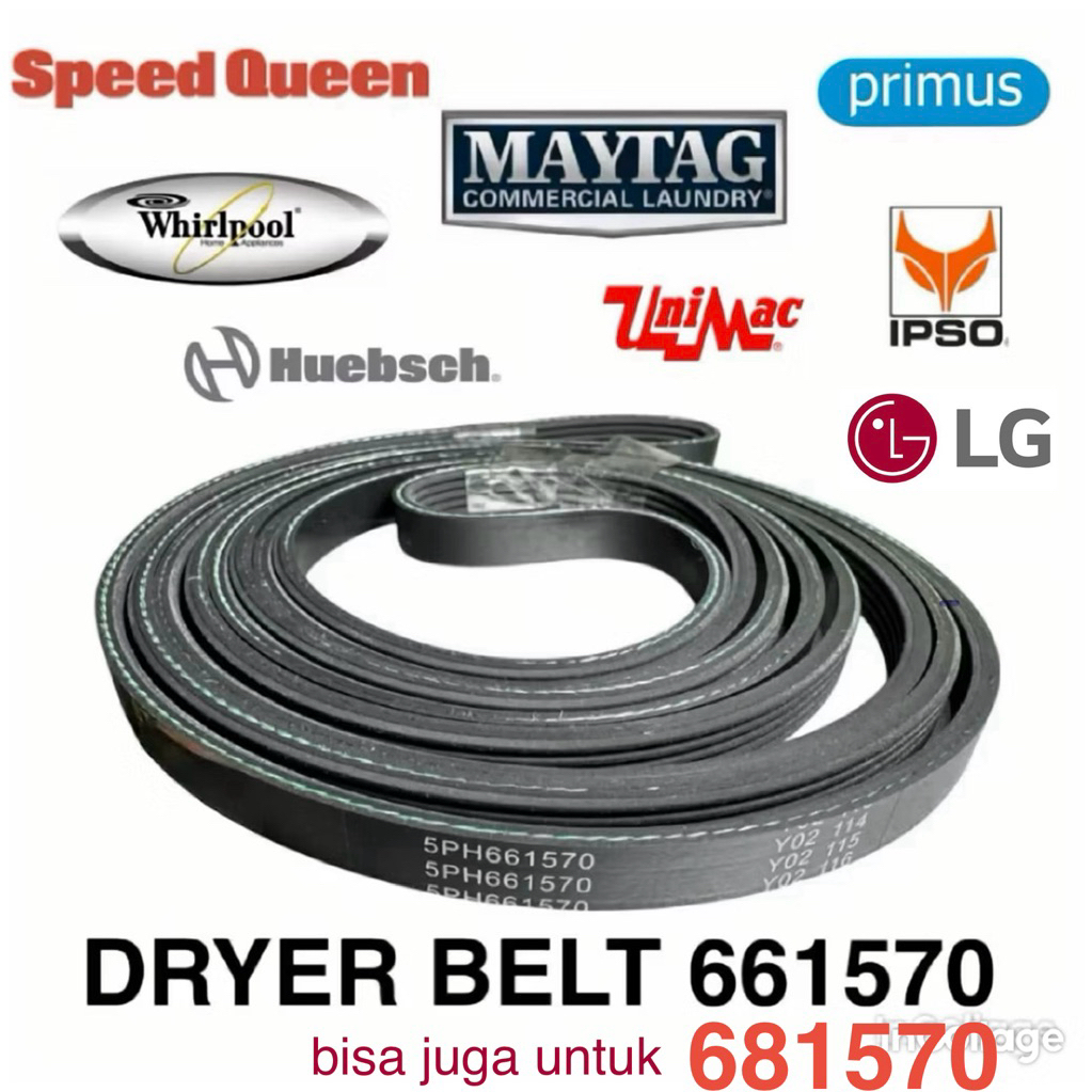 Jual vanbelt 661570 681570 244 kode belt 4400el2001a mesin pengering LG ...